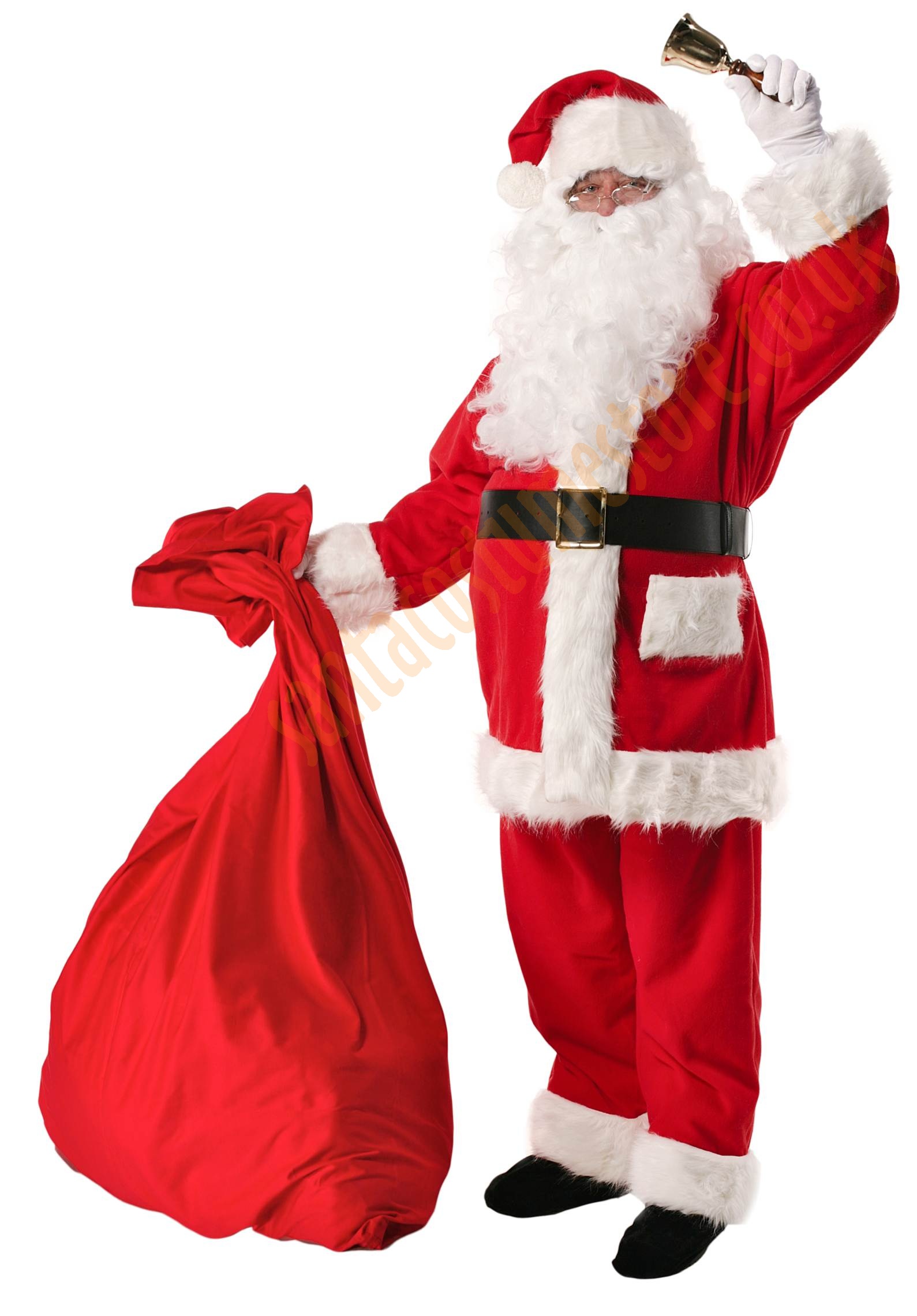Deluxe fleece Santa suit with jacket - full set (13 parts plus 4 ...