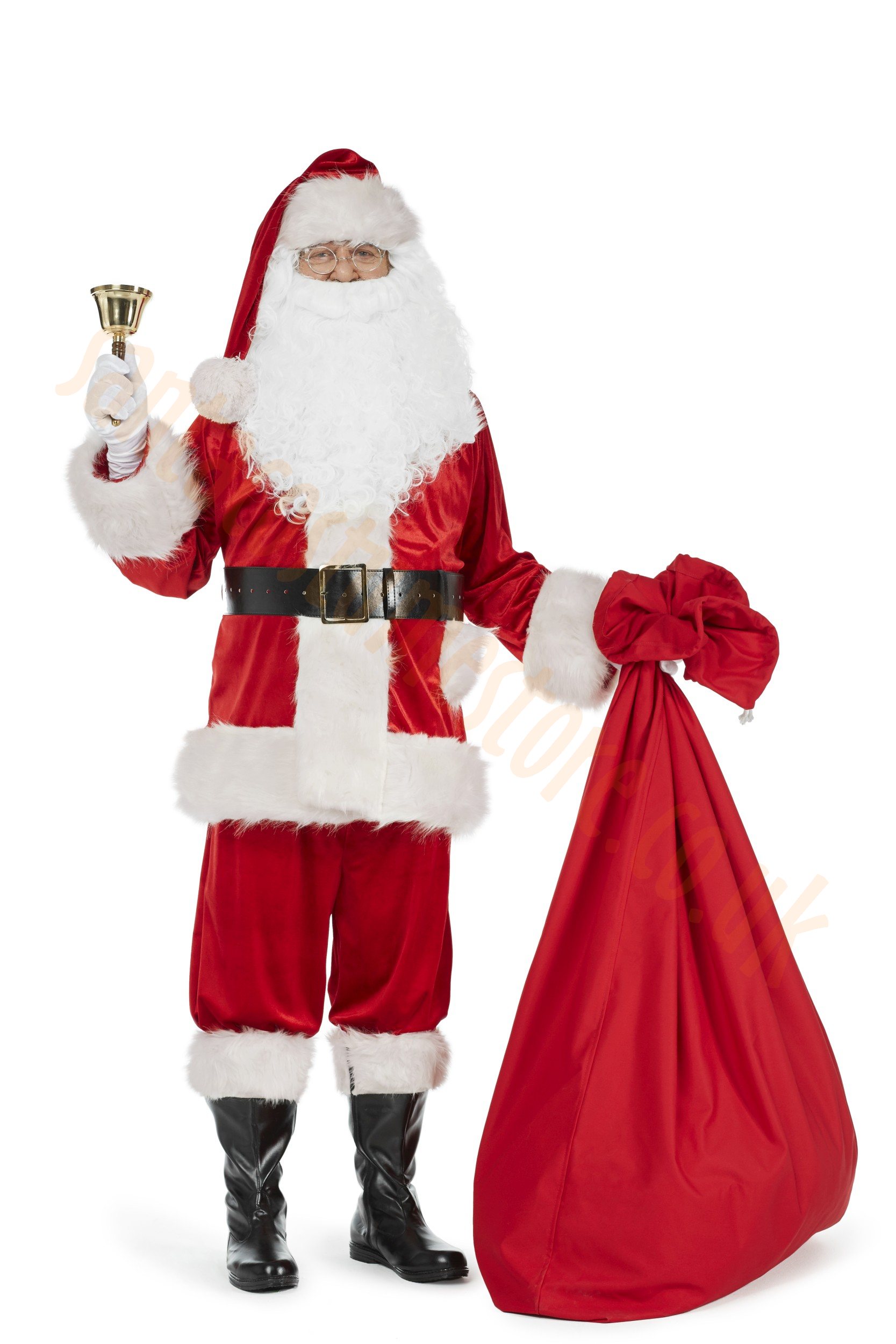 Super deluxe velour Santa suit with jacket - full set (13 parts plus 4 ...
