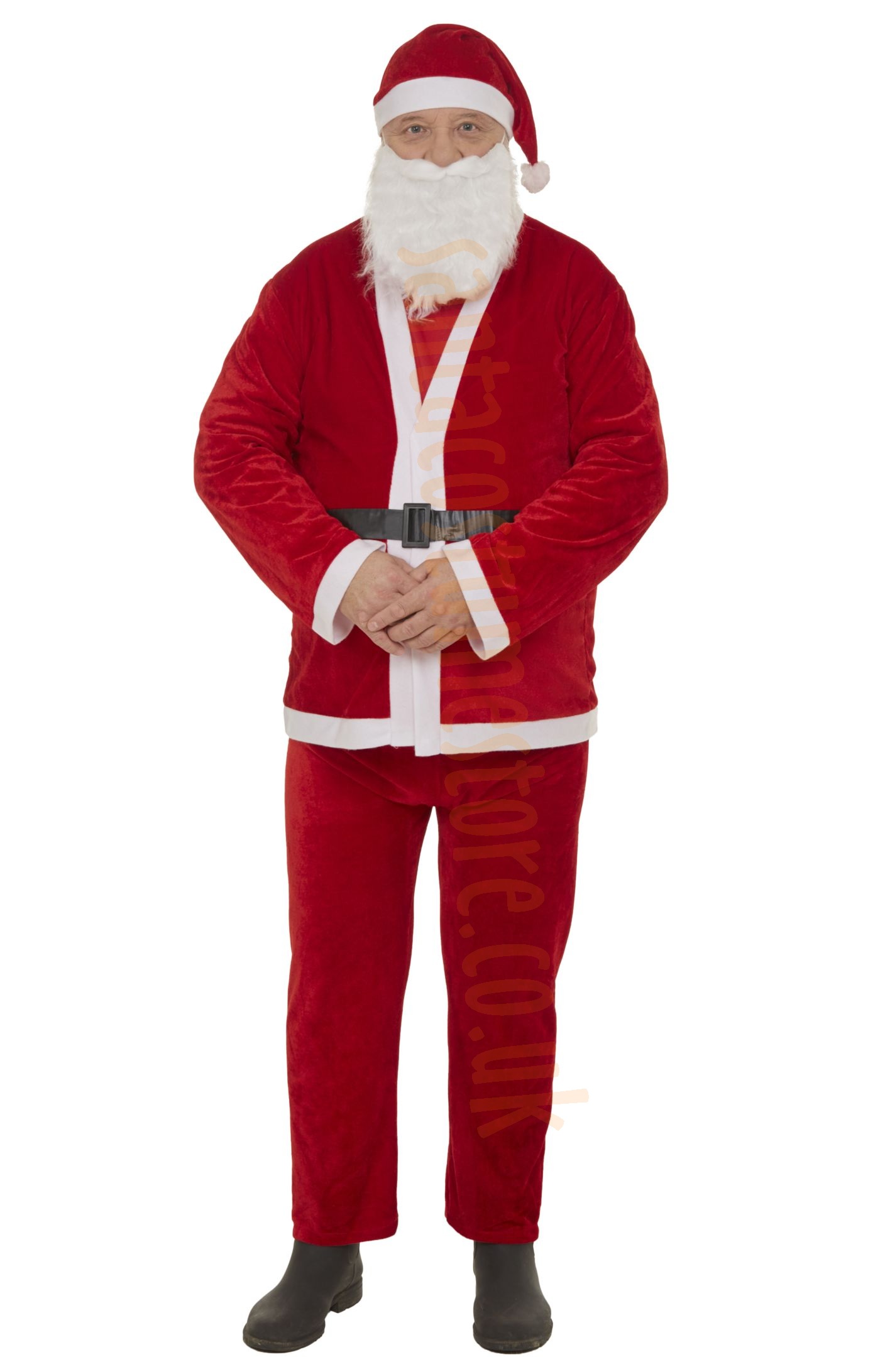Thin plush Santa suit – 5 parts - santacostumestore.co.uk